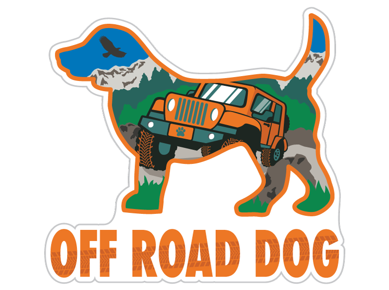 Wholesale Pet Decal - Off Road Dog 3” Decal - Dog Speak Cards